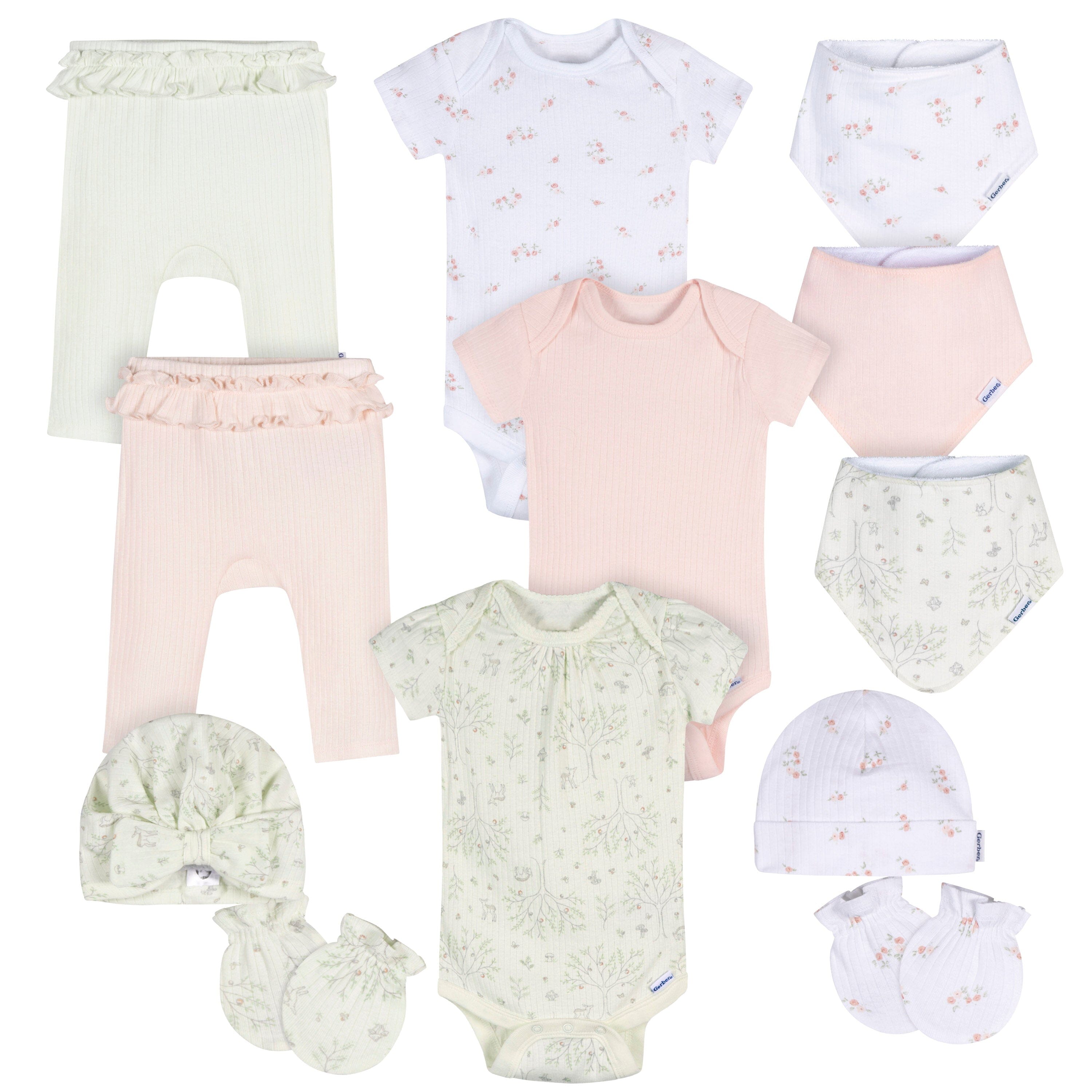 12-Piece Baby Girls Deer Everyday Basics Gift Set – Gerber Childrenswear