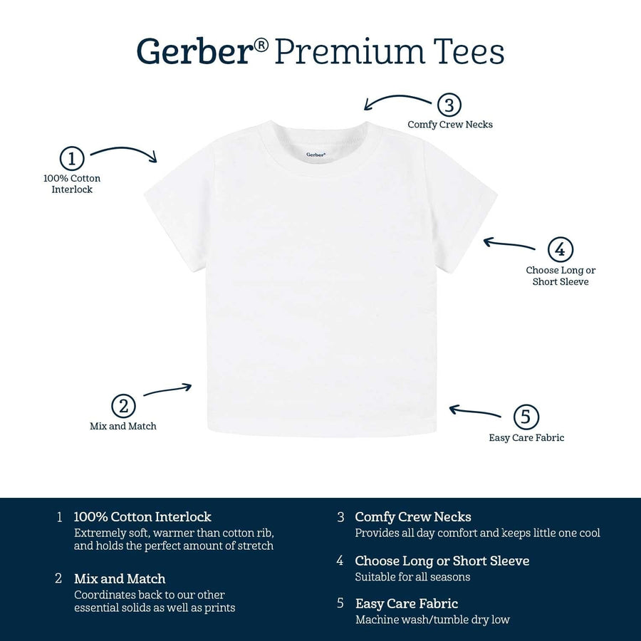 5-Pack Baby & Toddler Mauve Pink Premium Long Sleeve Tees – Gerber ...