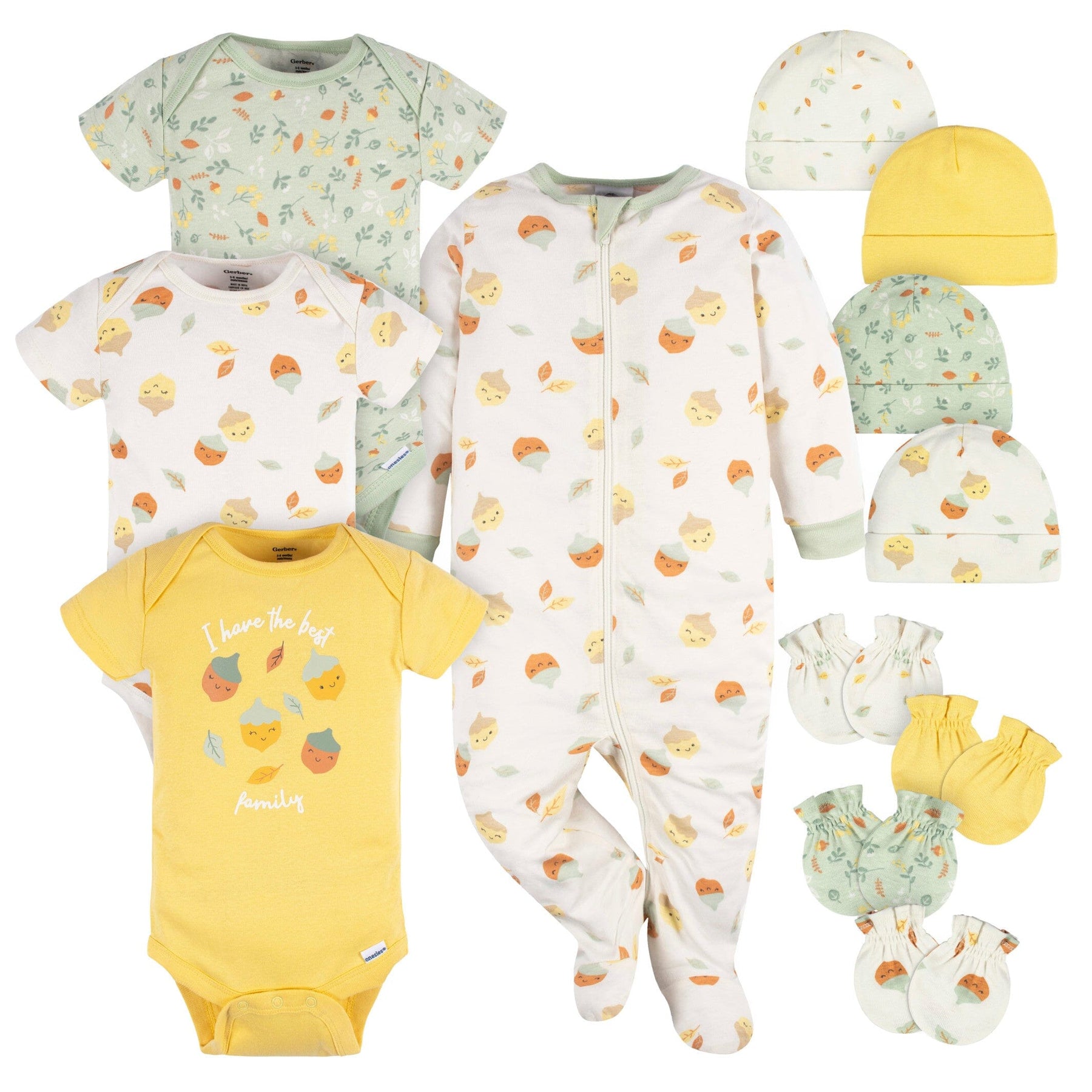 12-Piece Baby Girls Acorns Layette Bundle – Gerber Childrenswear
