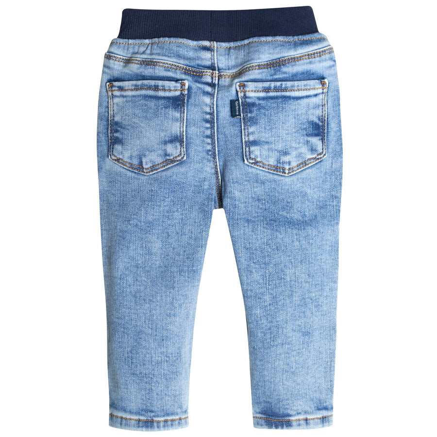 Baby Neutral Light Blue Rib Waist Skinny Denim Jeans – Gerber Childrenswear