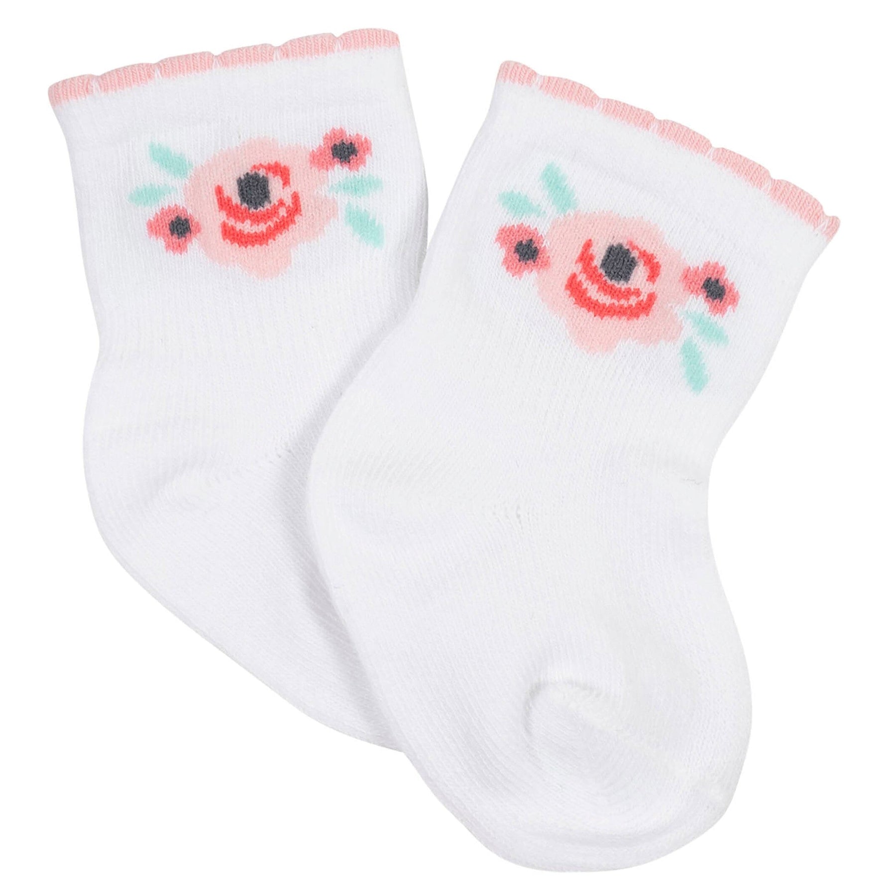 12-Pack Baby Girls Love, Floral, & Fairy Tale Wiggle-Proof™ Socks ...