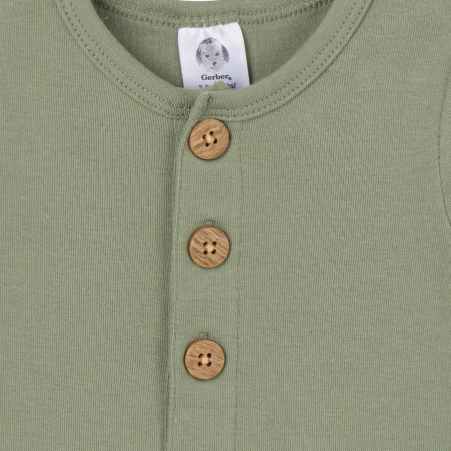 2-Pack Baby Boys Rust & Olive Rompers – Gerber Childrenswear