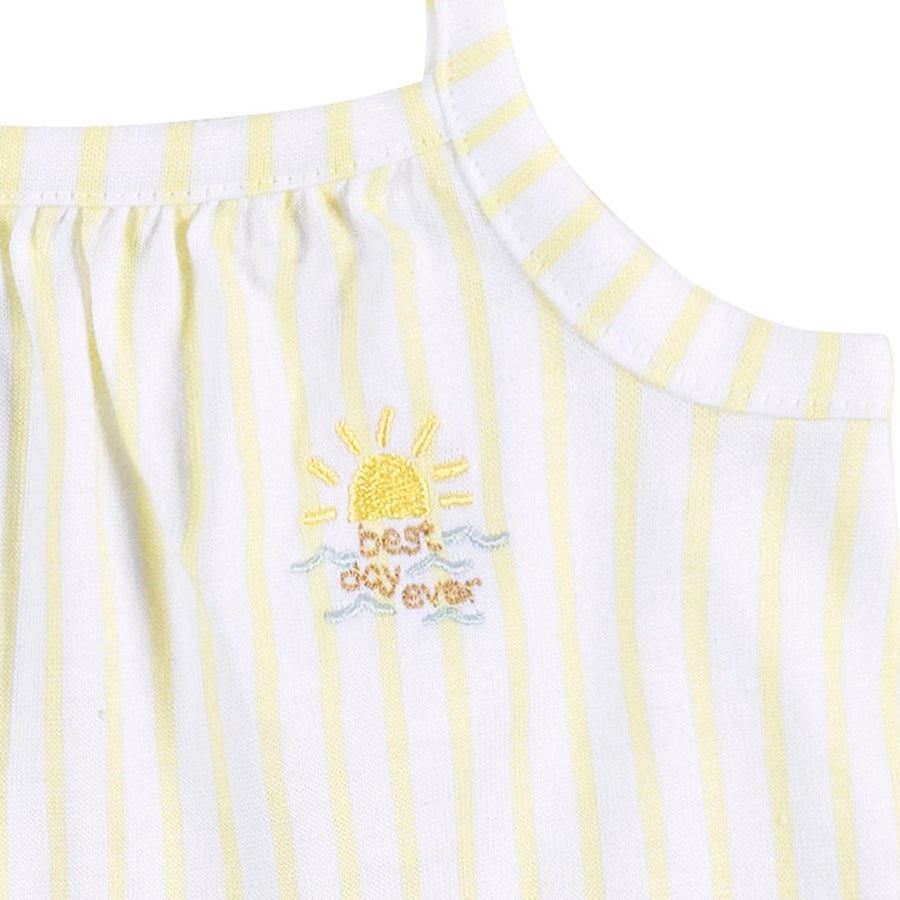 2-Piece Baby Girls Yellow Stripe Tank Top & Diaper Cover Set – Gerber ...