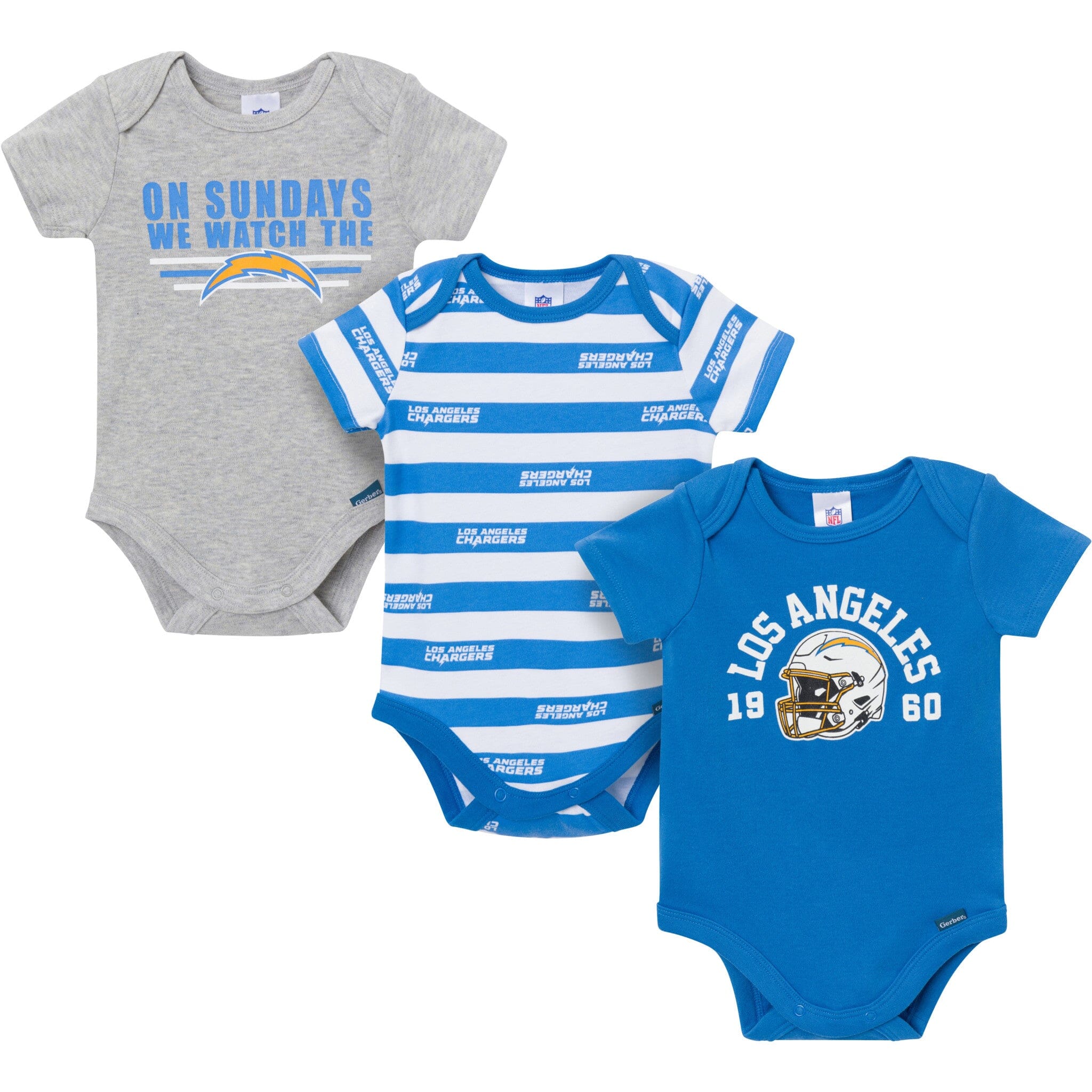 3-Pack Baby Boys Los Angeles Chargers Bodysuit Set – Gerber Childrenswear