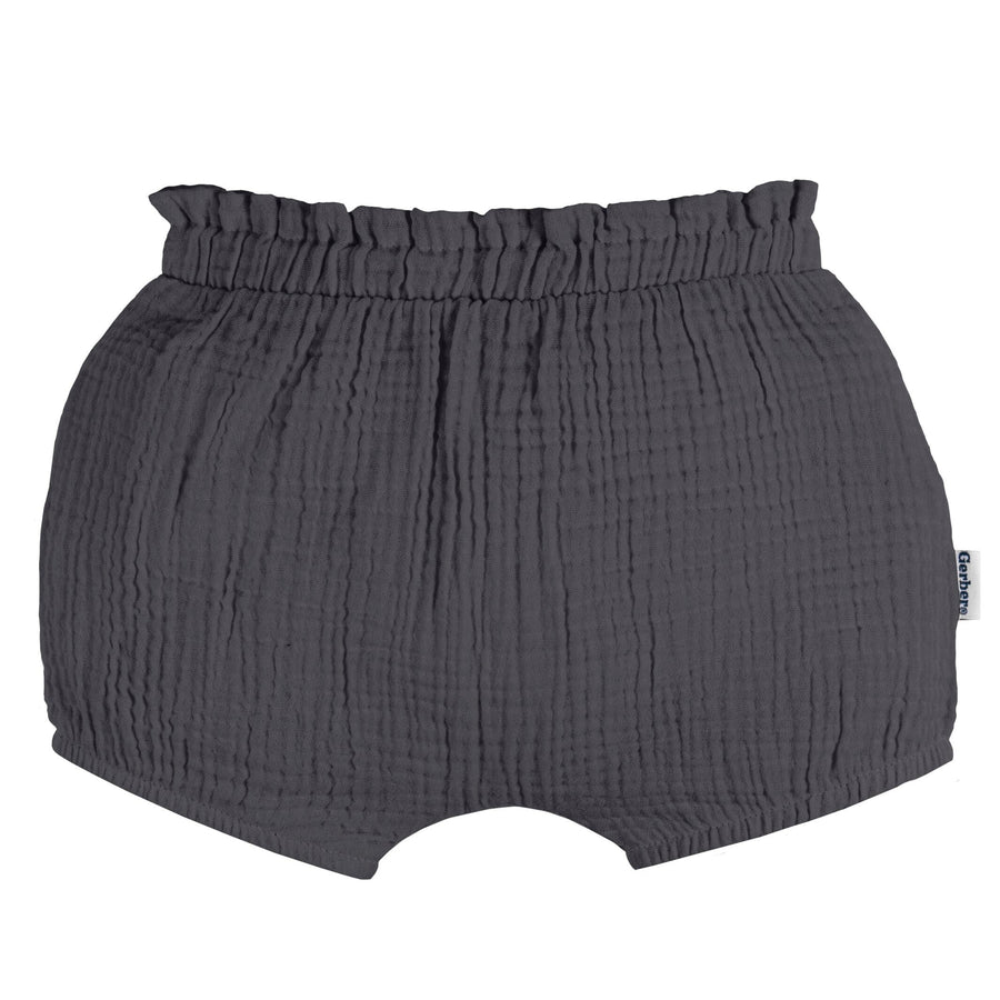3-Pack Baby Girls Grey, Leopard, & Pink Gauze Bubble Shorts – Gerber Childrenswear