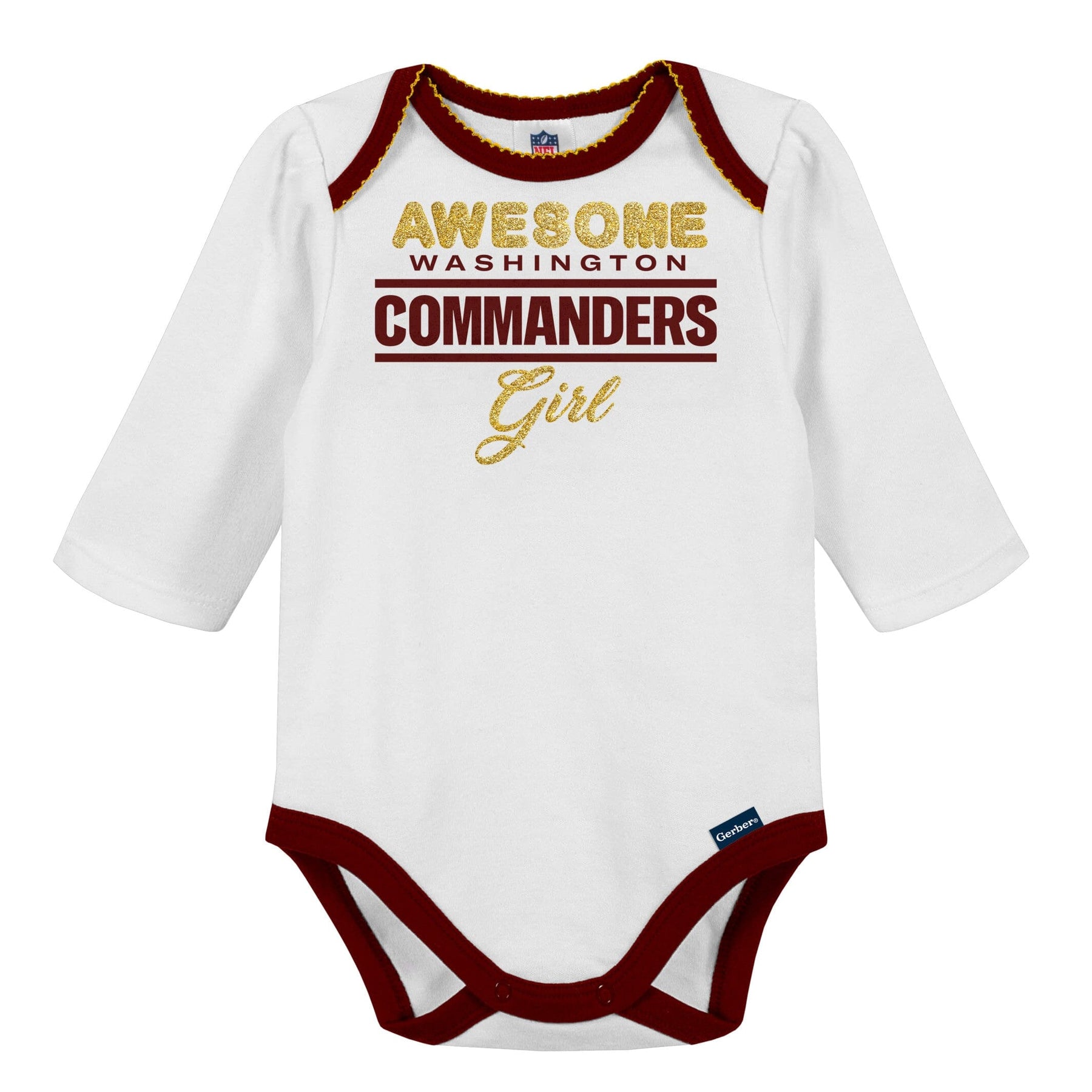 3-Piece Baby Girls Commanders Bodysuit, Footed Pant, & Cap Set – Gerber ...