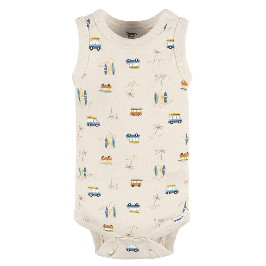 4-Pack Baby Boys Surfer Sleeveless Onesies® Bodysuits – Gerber ...