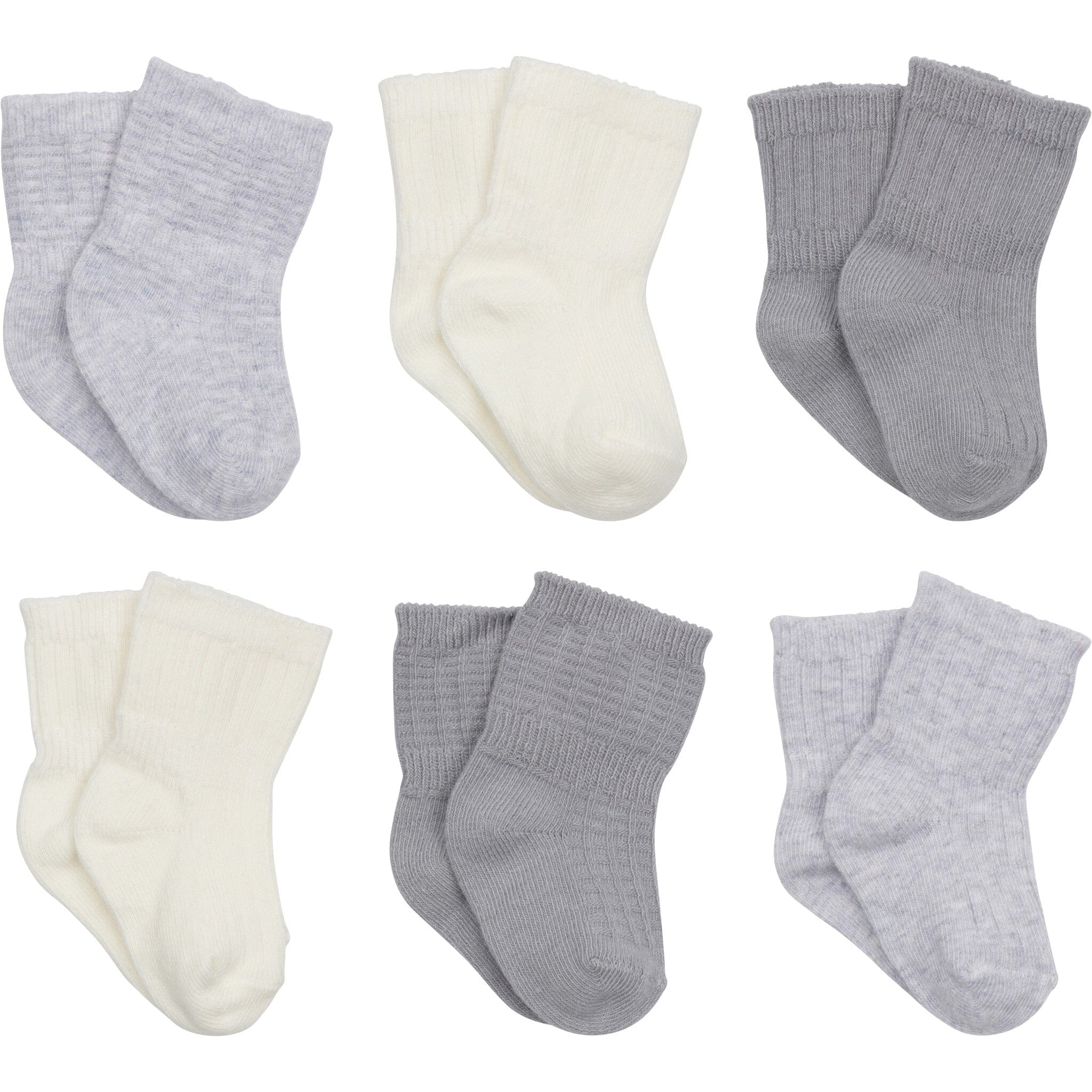 6-Pack Baby Neutral Grey Moons Wiggle Proof® Socks – Gerber Childrenswear