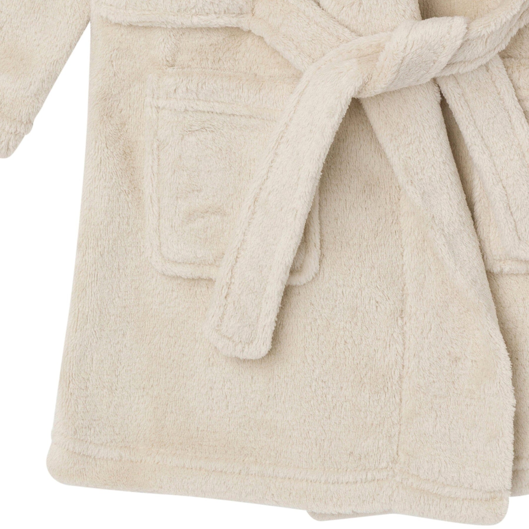 Embroidered Infant & Toddler Neutral Light Beige Shawl Collar Robe ...
