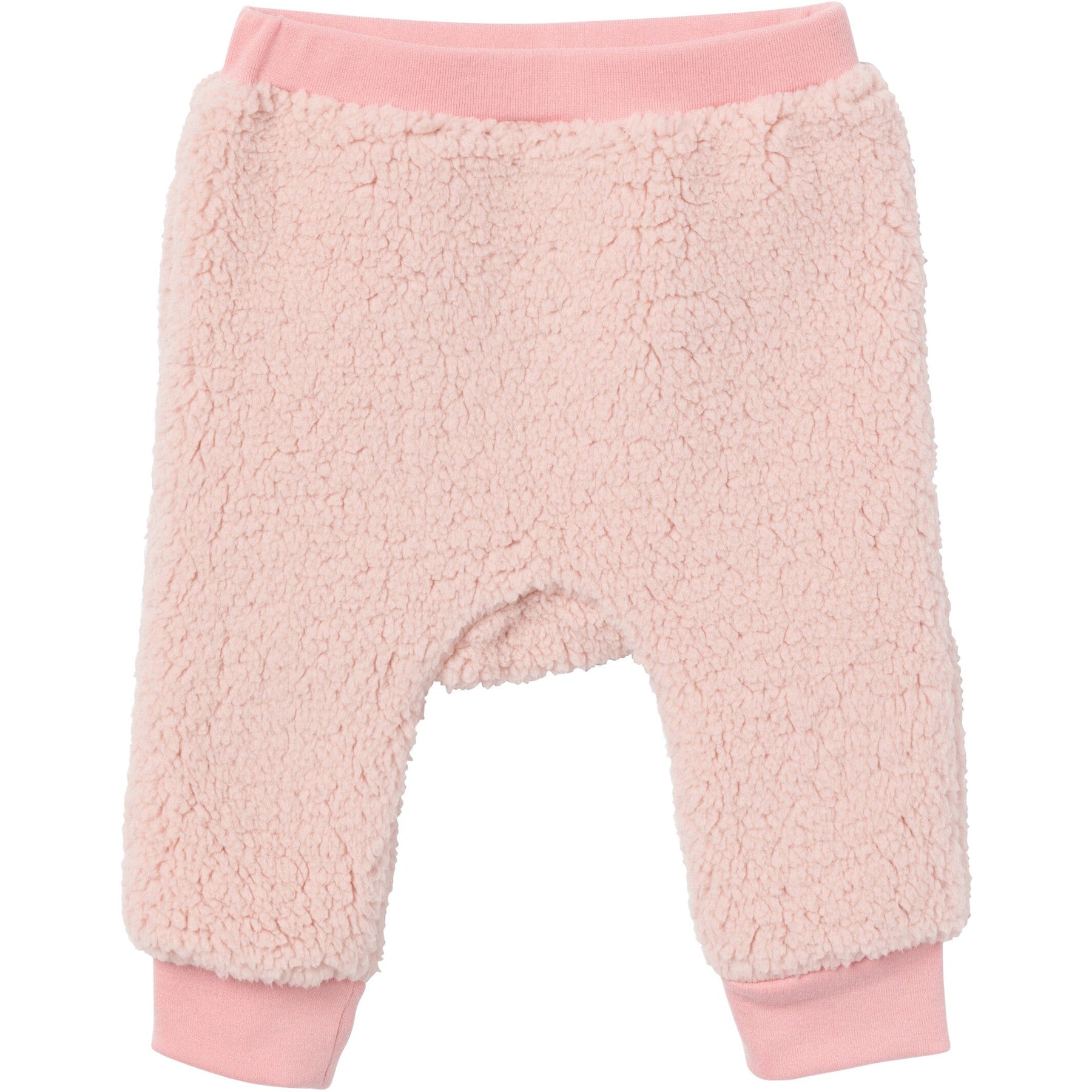 Embroidered 2-Piece Baby Girls Light Pink Sherpa Drop Shoulder Top & P ...