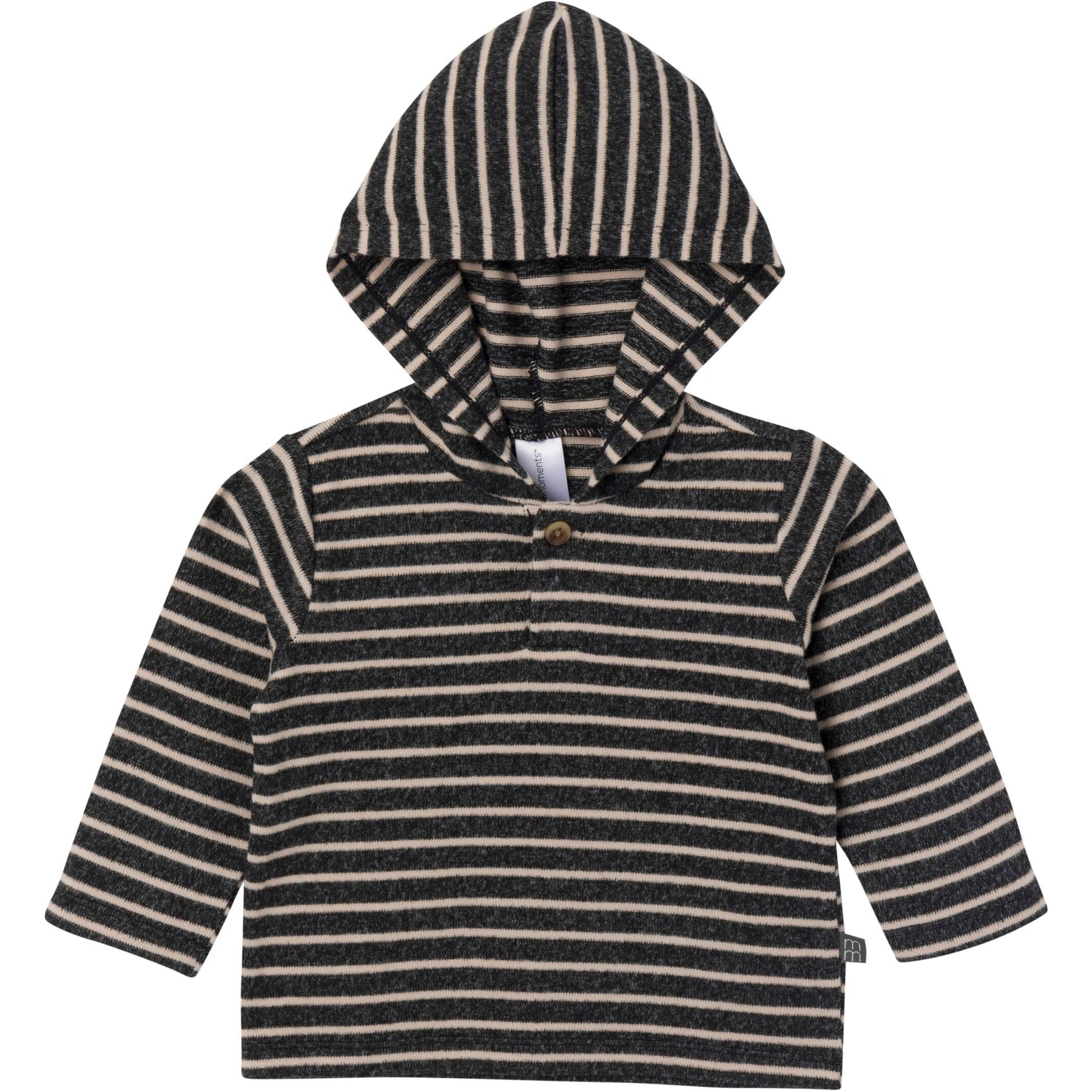 2-Piece Baby Boys Dark Grey Heather Stripe Hacci Hoodie and Jogger Pan ...
