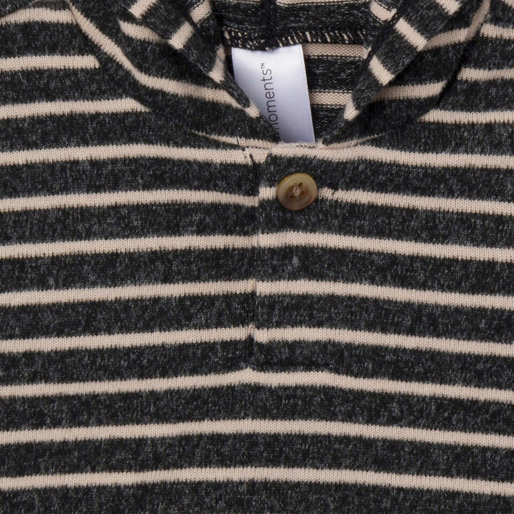 2-Piece Baby Boys Dark Grey Heather Stripe Hacci Hoodie and Jogger Pan ...