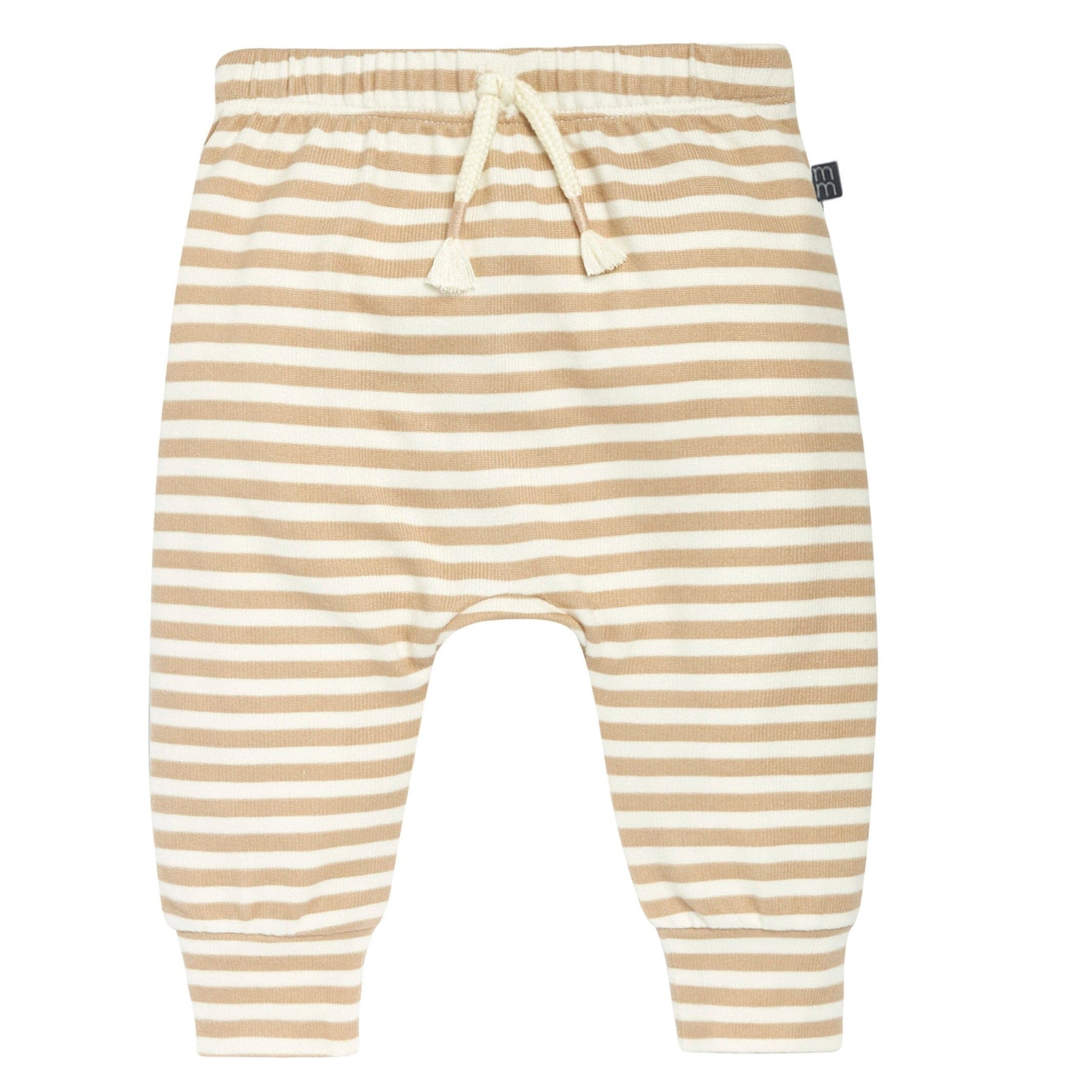 2-Piece Baby Boys Light Tan Stripe Hacci Hooded Top and Joggers Set ...