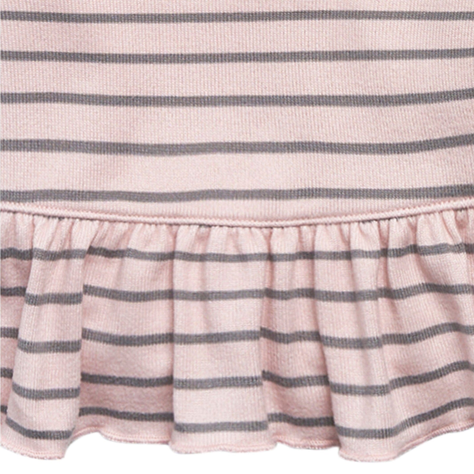 2-Piece Baby Girls Light Pink Stripe Hacci Peplum Top and Joggers Set ...