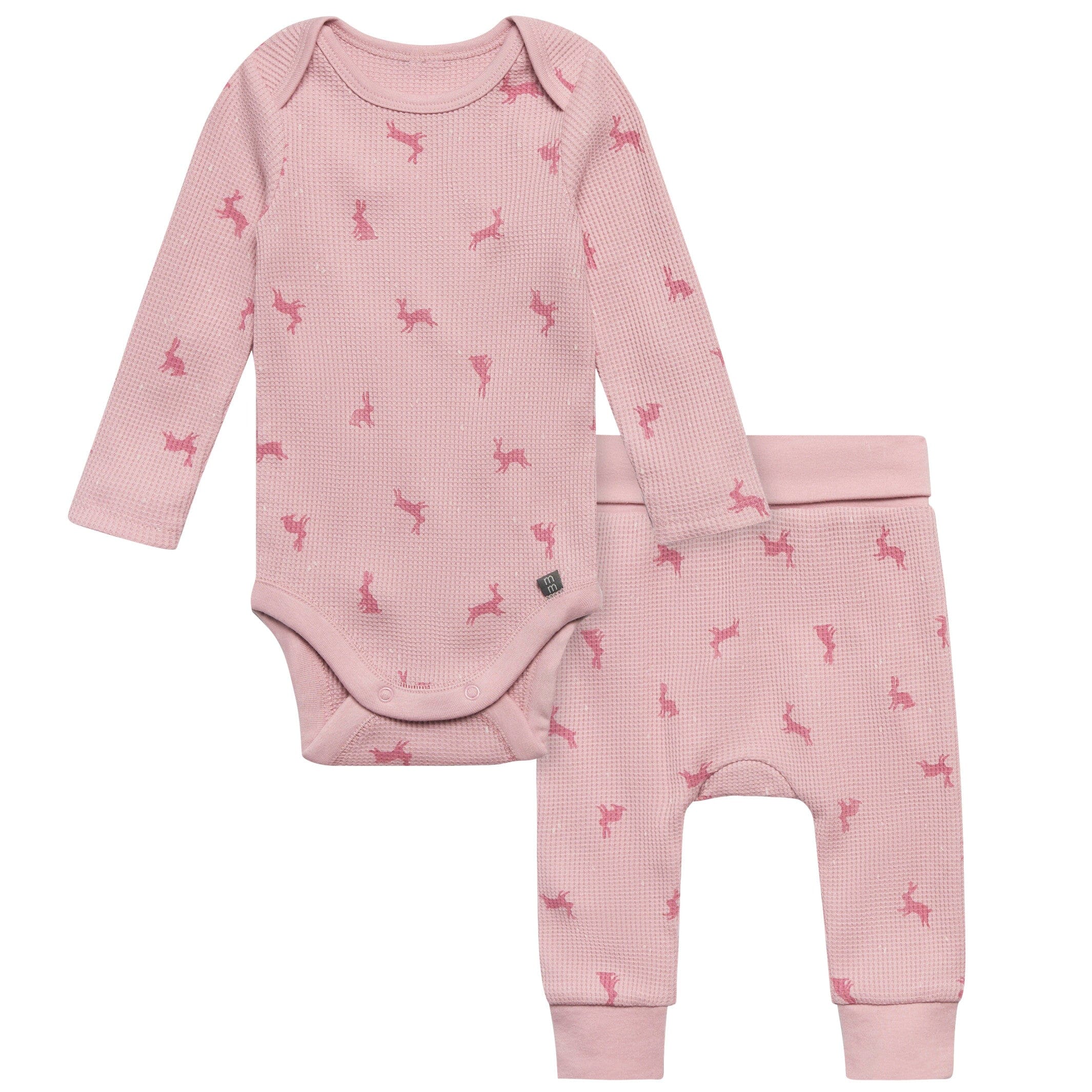 2-Piece Baby Girls Pink Bunnies Bodysuit and Pant Set – Gerber ...