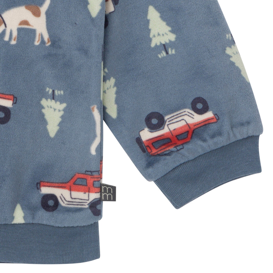 2-Piece Infant & Toddler Boys Dark Blue Camp Fleece Pajama Set – Gerber ...