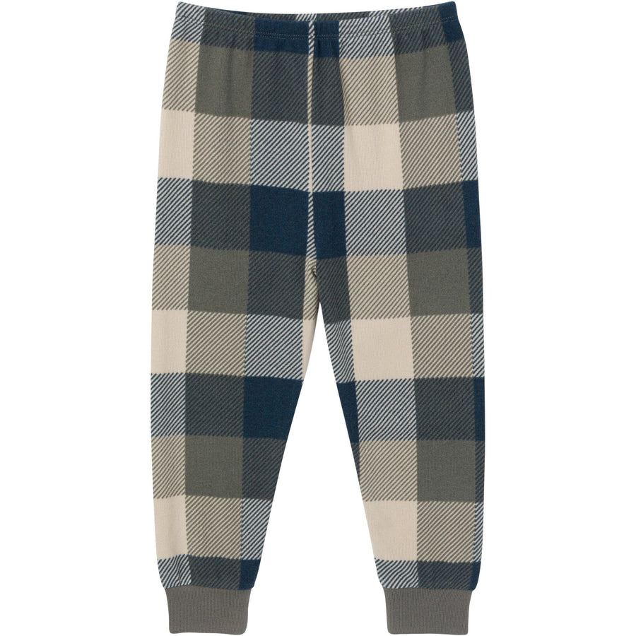2-Piece Infant & Toddler Boys Dark Green Plaid Hacci Pajama Set ...