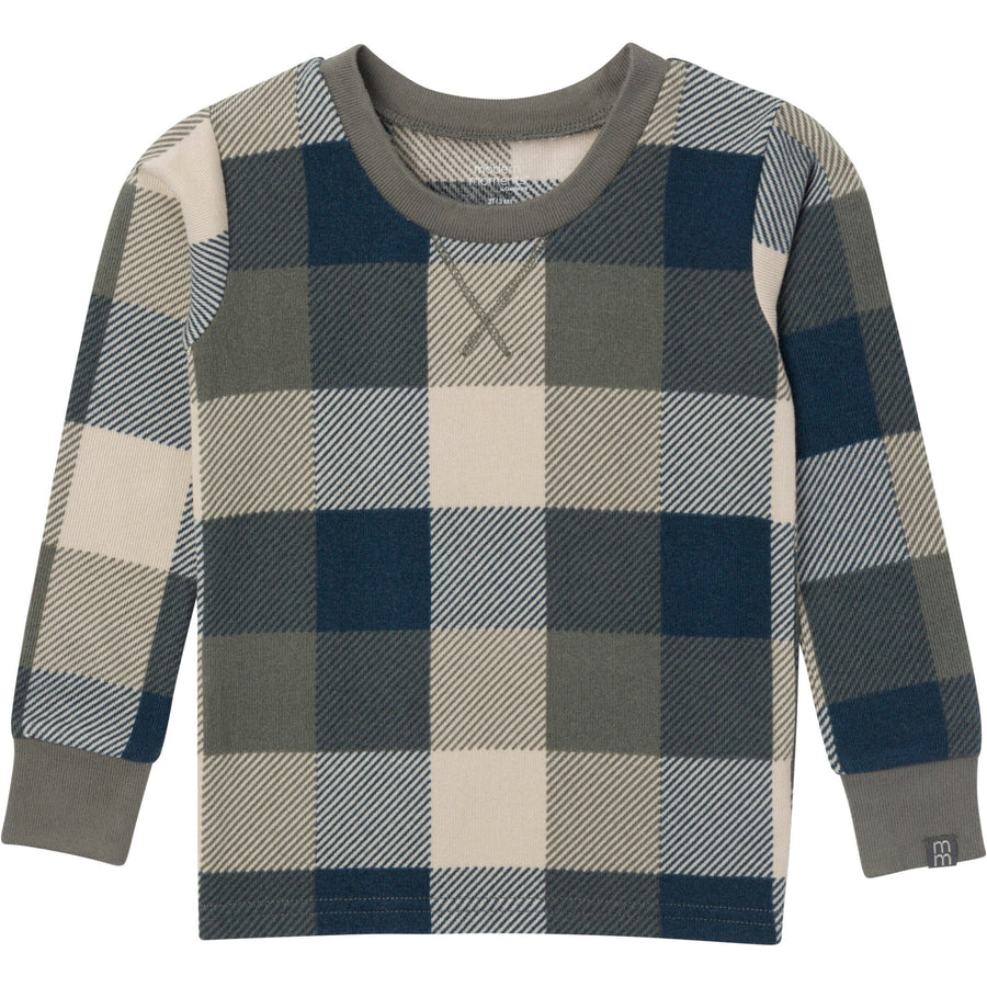 2-Piece Infant & Toddler Boys Dark Green Plaid Hacci Pajama Set ...