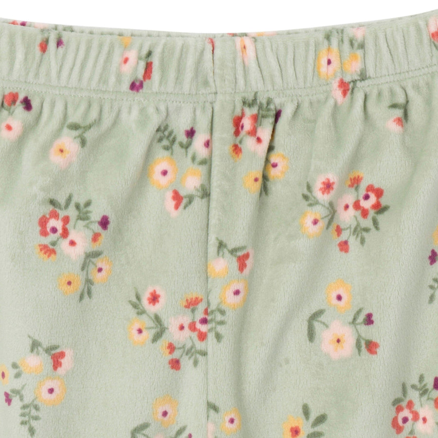2-Piece Infant & Toddler Girls Green Flower Fleece Pajama Set – Gerber ...