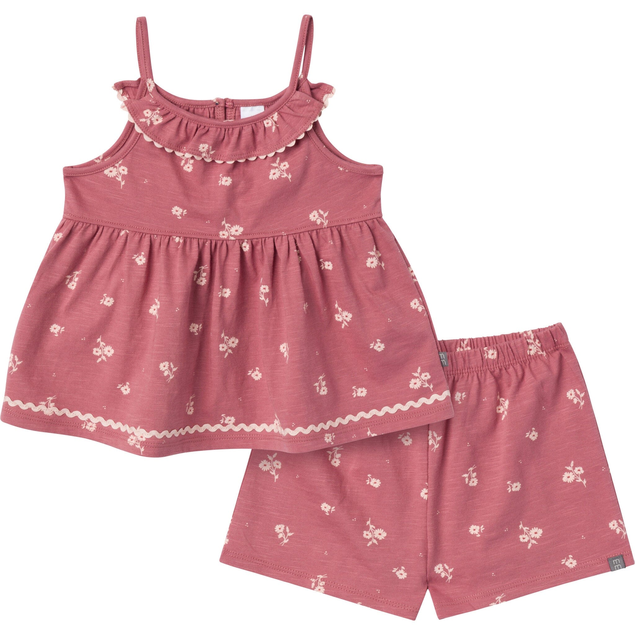 2-Piece Infant & Toddler Girls Rose Bouquet Ruffle Top and Shorts Set ...