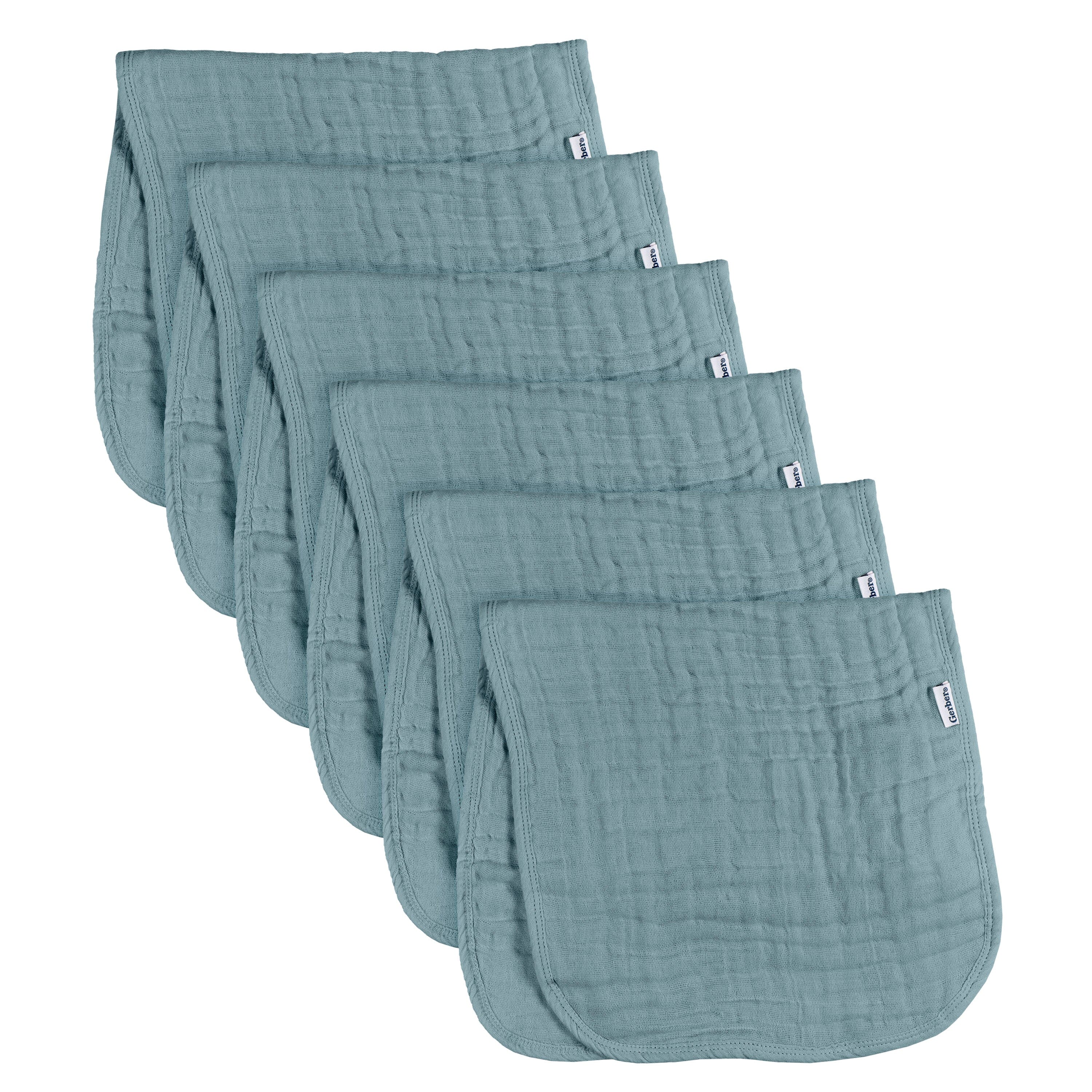 6-Pack Baby Neutral Teal Muslin Burp Cloths – Gerber Childrenswear