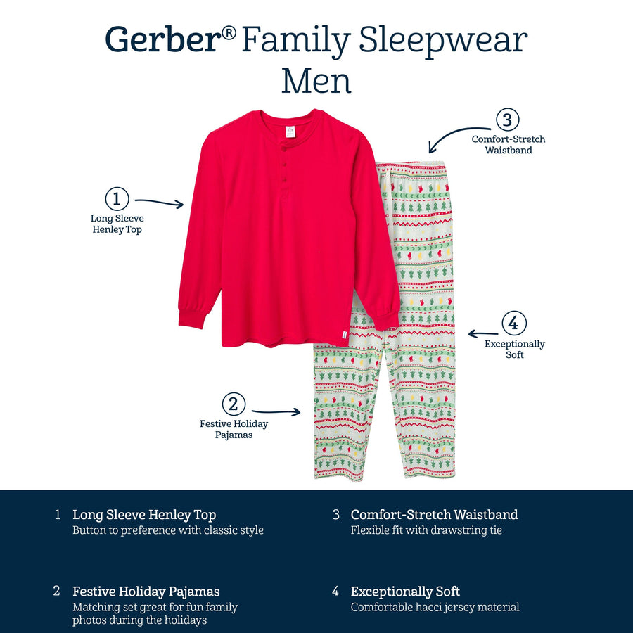 2-Piece Men's Oh What Fun Fair Isle Hacci Pajama Set – Gerber Childrenswear