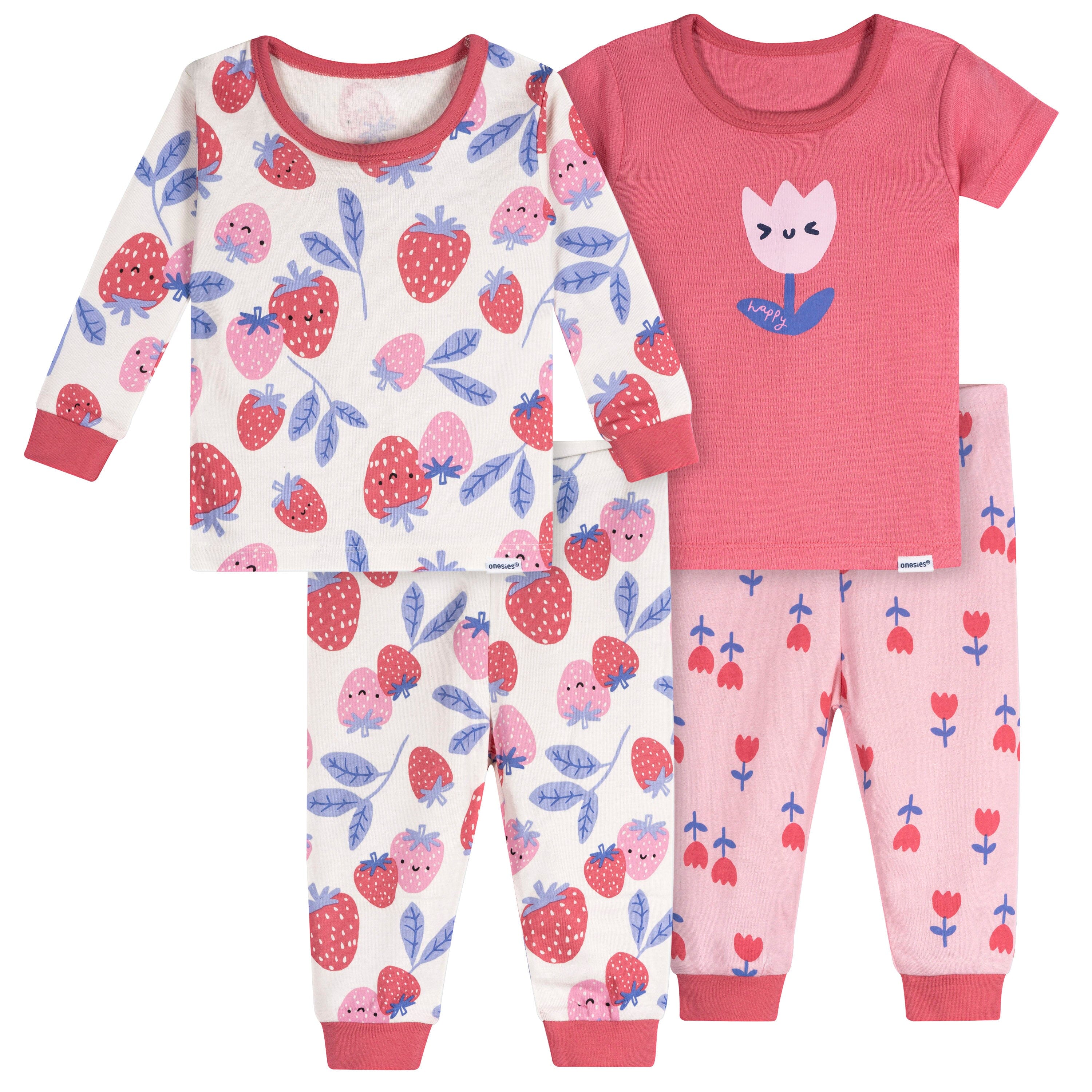 4-Piece Baby Girls Berries Pajamas Sets – Gerber Childrenswear