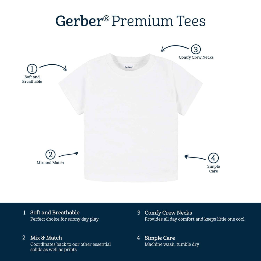 5-Pack Baby & Toddler White Long Sleeve Tees – Gerber Childrenswear
