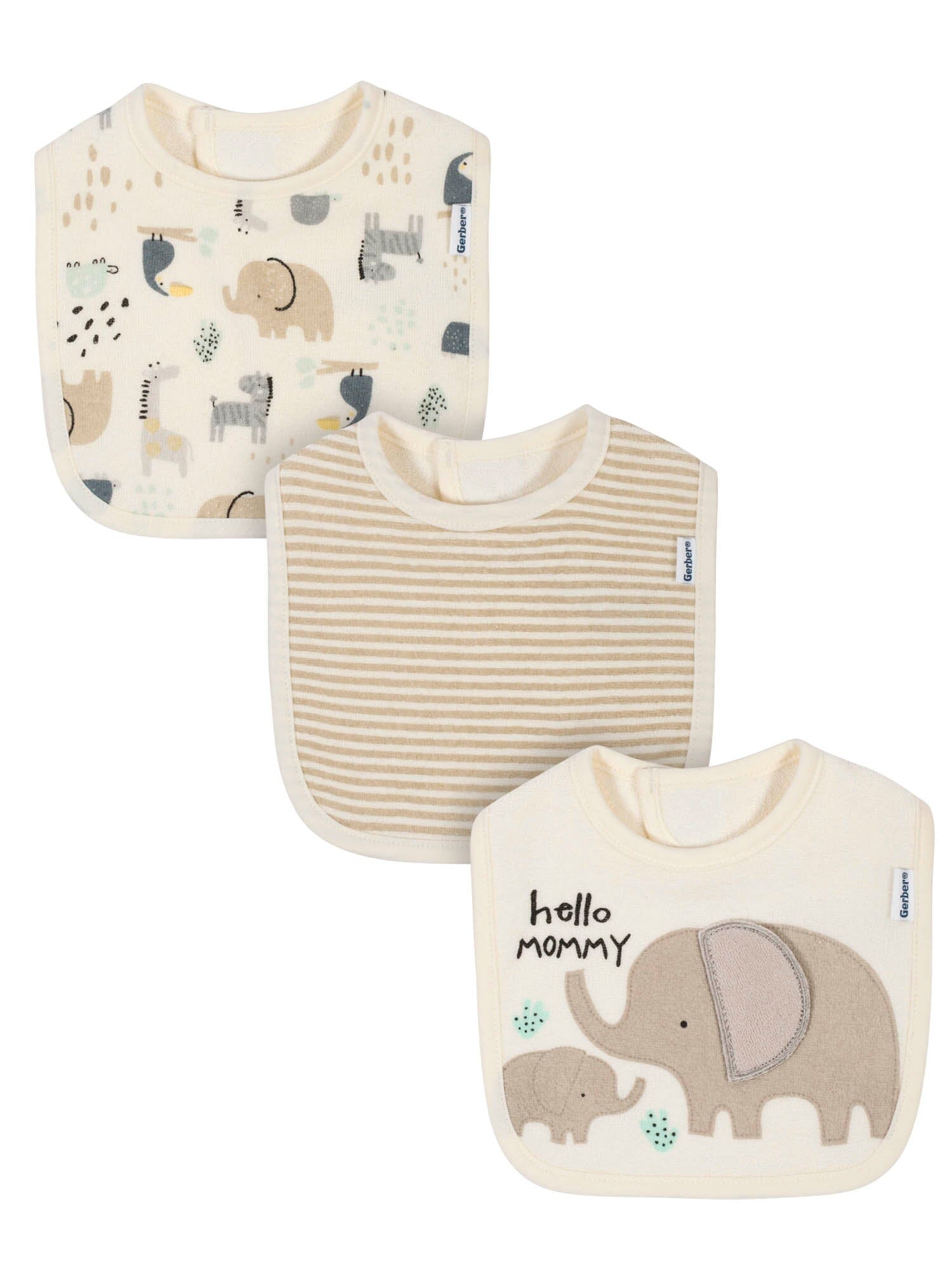 3-Pack Baby Neutral Ivory Bibs – Gerber Childrenswear