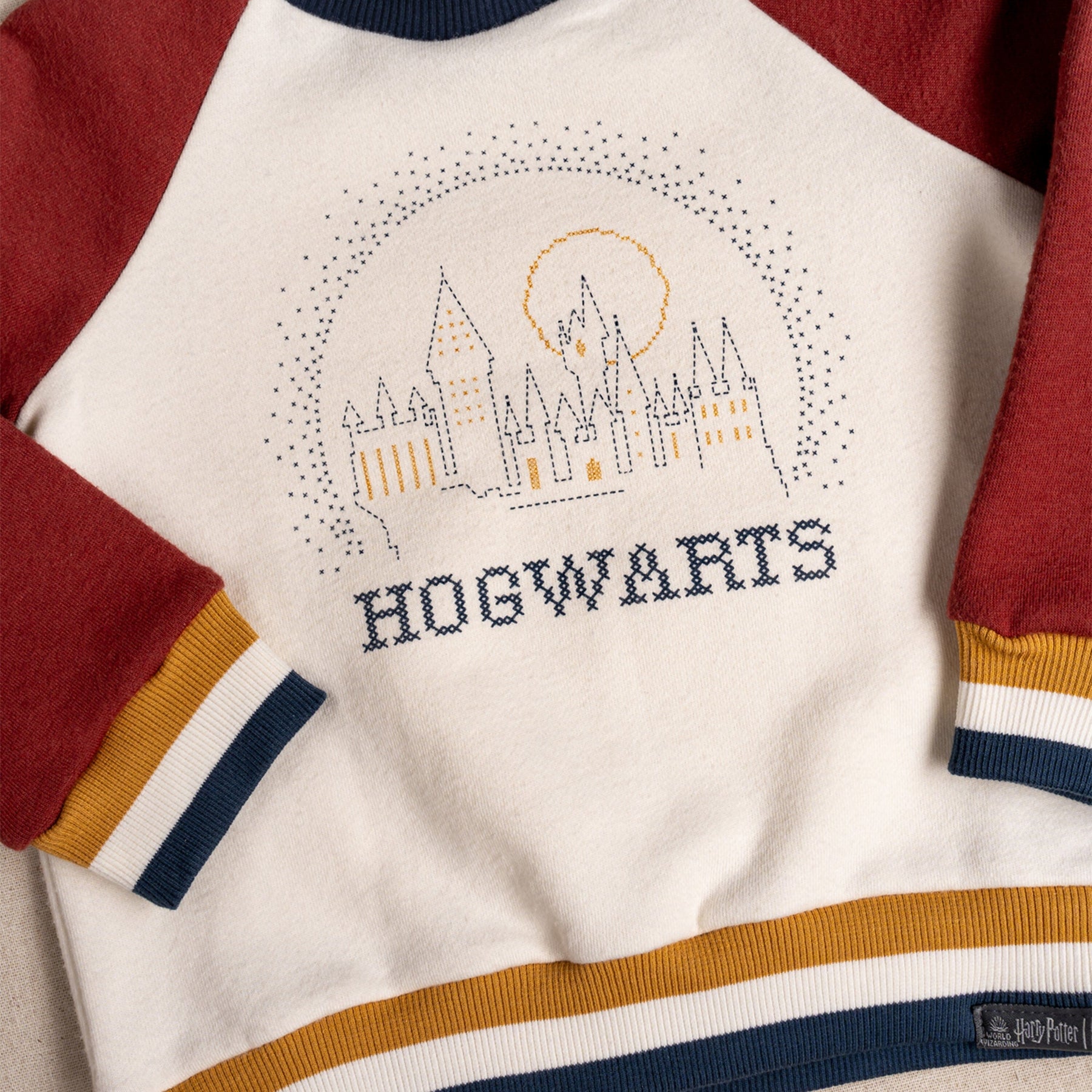 Infant and Toddler Neutral Hogwarts Ivory Colorblock Sweatshirt ...