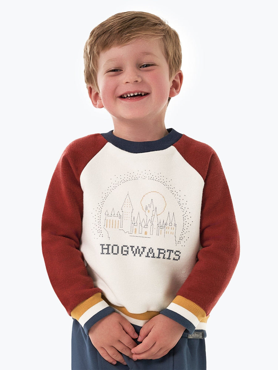 Infant and Toddler Neutral Hogwarts Ivory Colorblock Sweatshirt ...