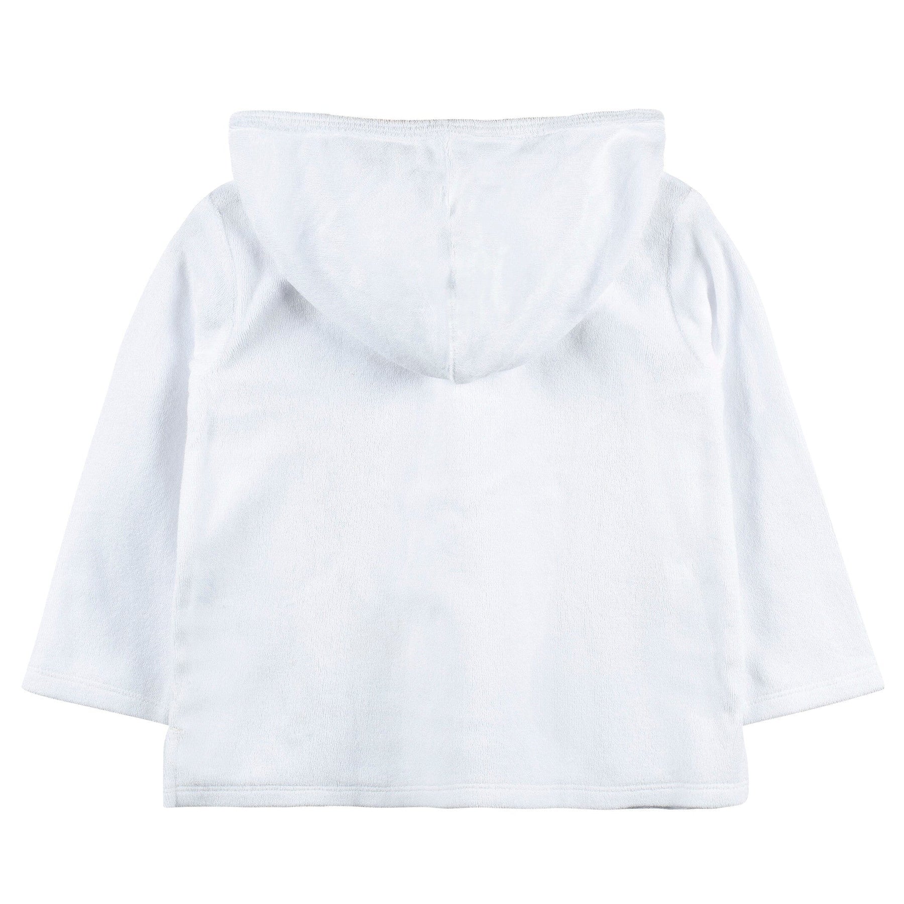 Baby & Toddler Girls White Hooded Kangaroo Pocket Terry Coverup ...