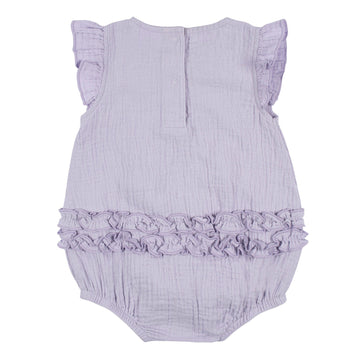 Baby Girls Purple Gauze Bubble Romper, Newborn – Gerber Childrenswear