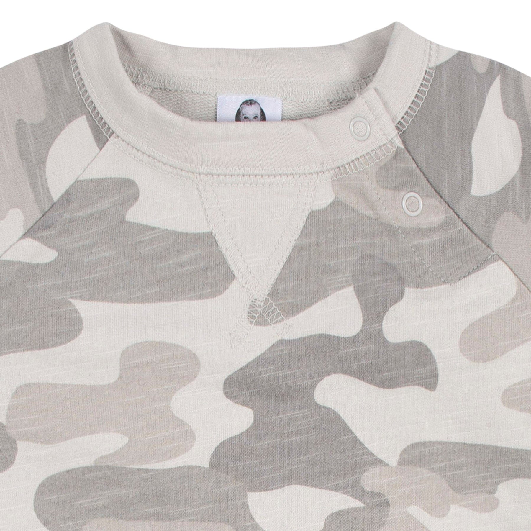 2-Pack Baby Boys Gray Camo & Yellow Raglan Sleeve Romper – Gerber ...