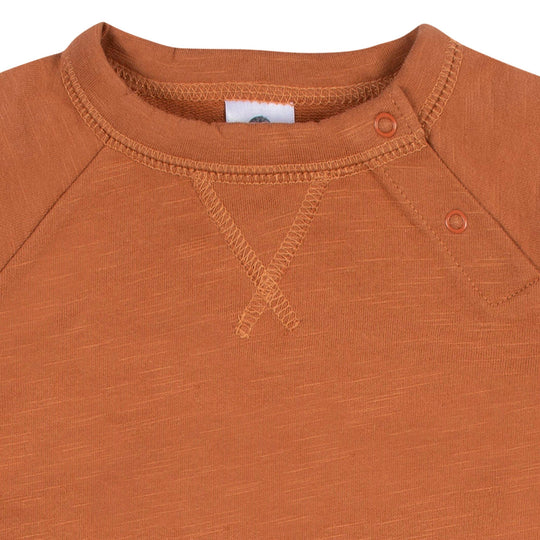 2-Pack Baby Boys Heather Gray & Rust Raglan Sleeve Romper – Gerber ...