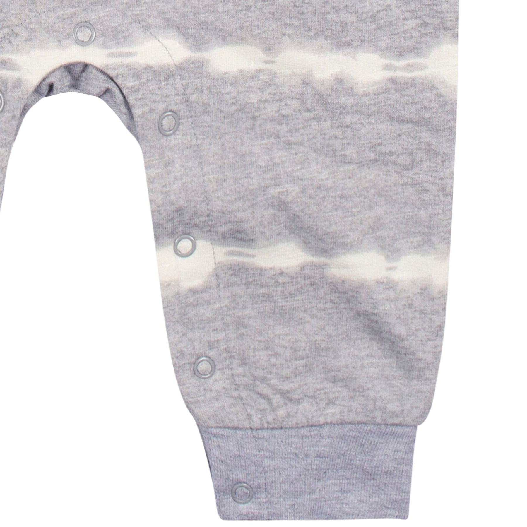 2-Pack Baby Boys Light Gray Tie Dye & Striped Raglan Sleeve Romper ...