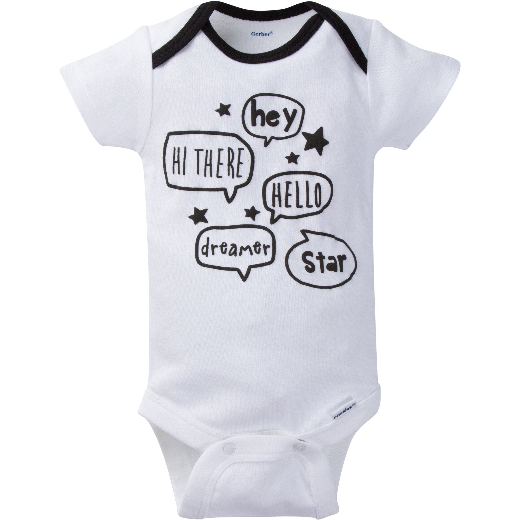 8-Pack Baby Neutral Short Sleeve Stars Onesies® Bodysuits – Gerber ...