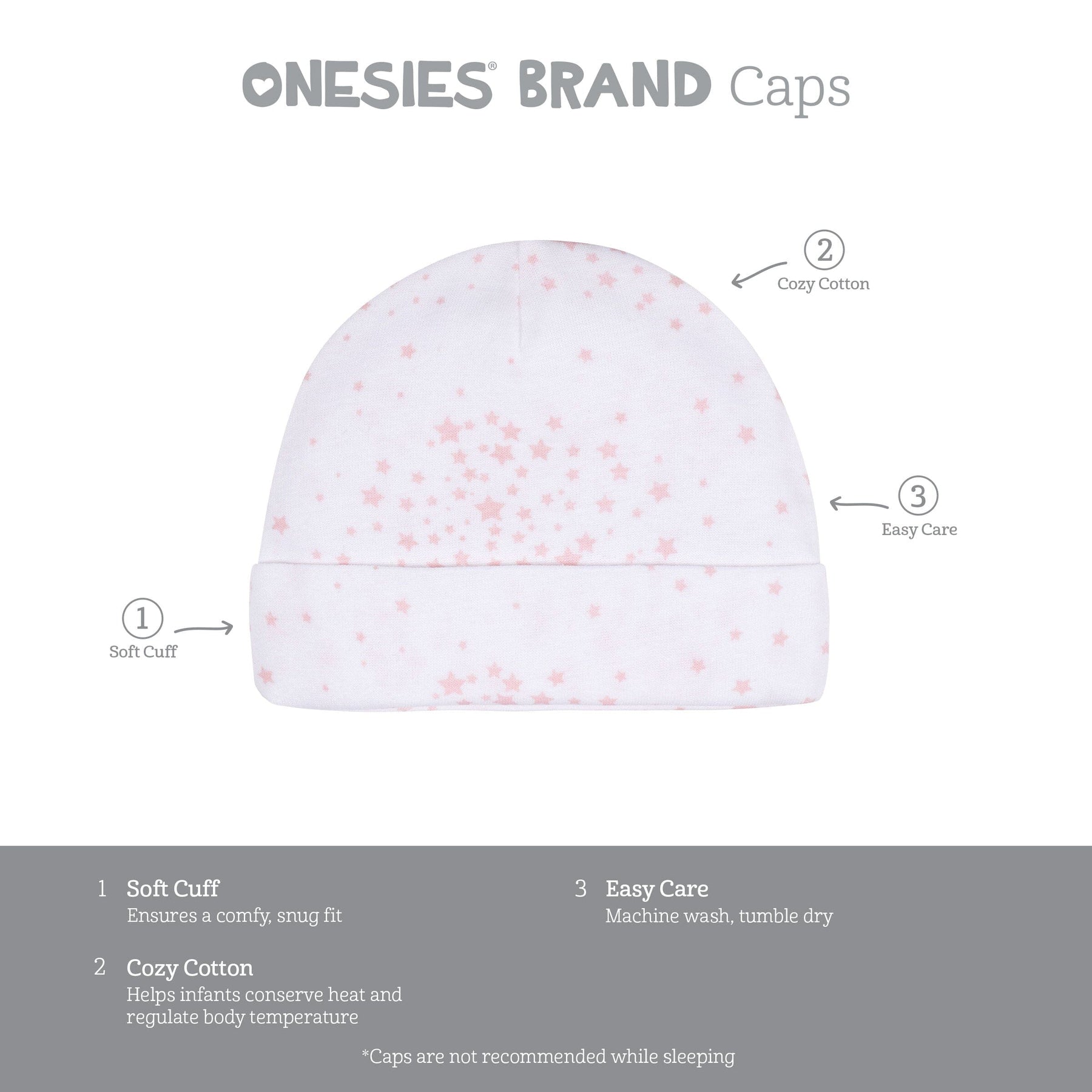 2-Pack Baby Girls Stars Caps – Gerber Childrenswear