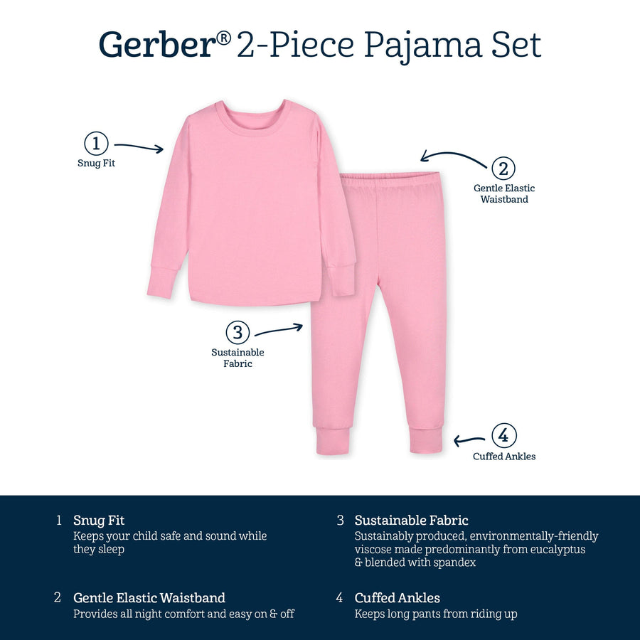 2-Piece Infant & Toddler Pink Lemonade Buttery Soft Viscose Made from ...