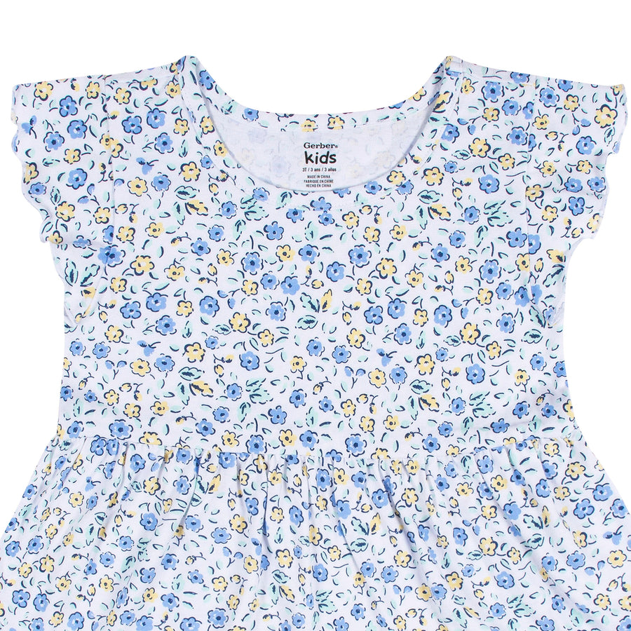 2-Pack Infant & Toddler Girls Blue Floral Knit Dresses – Gerber ...