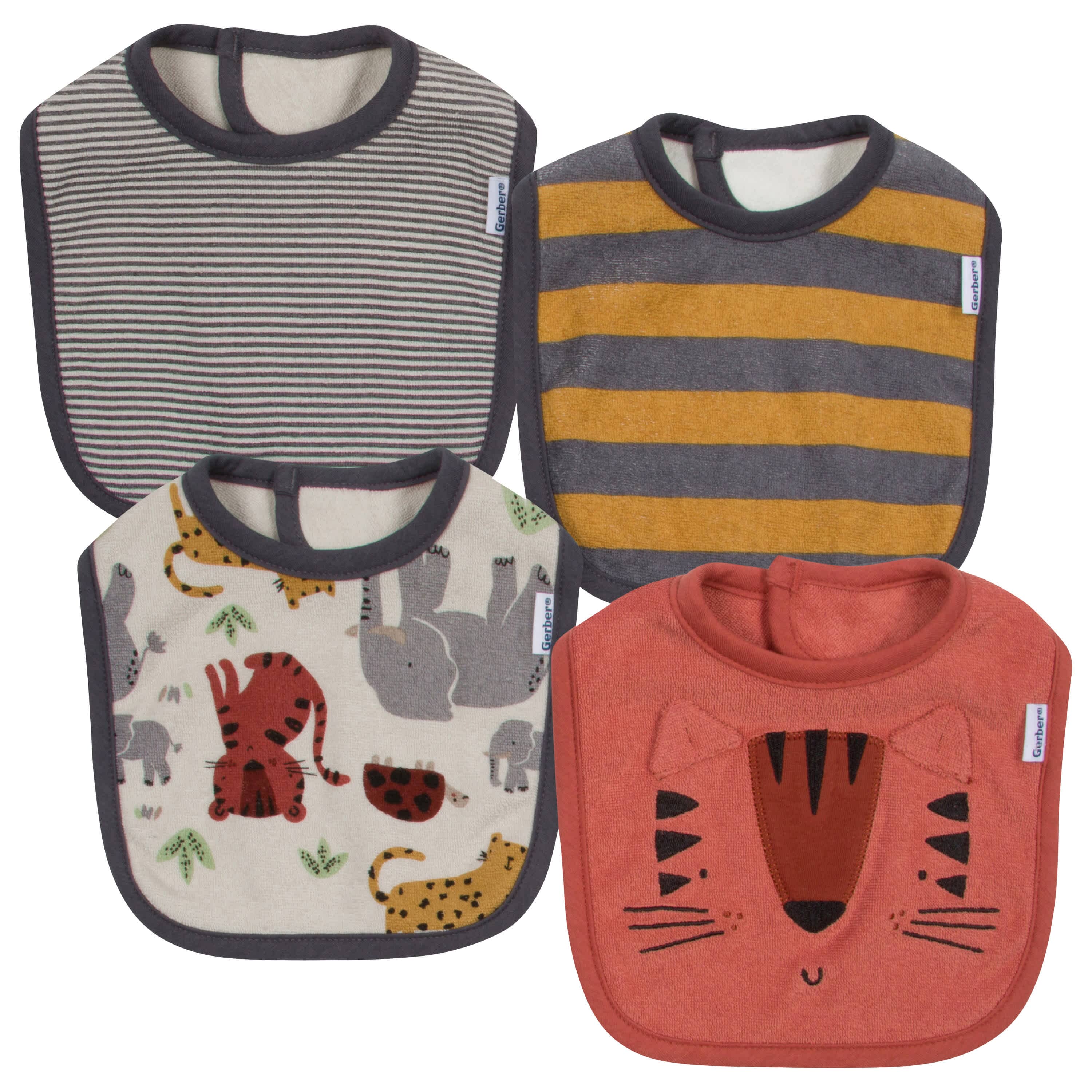 4-Pack Baby Boys Safari Dribbler Bibs – Gerber Childrenswear