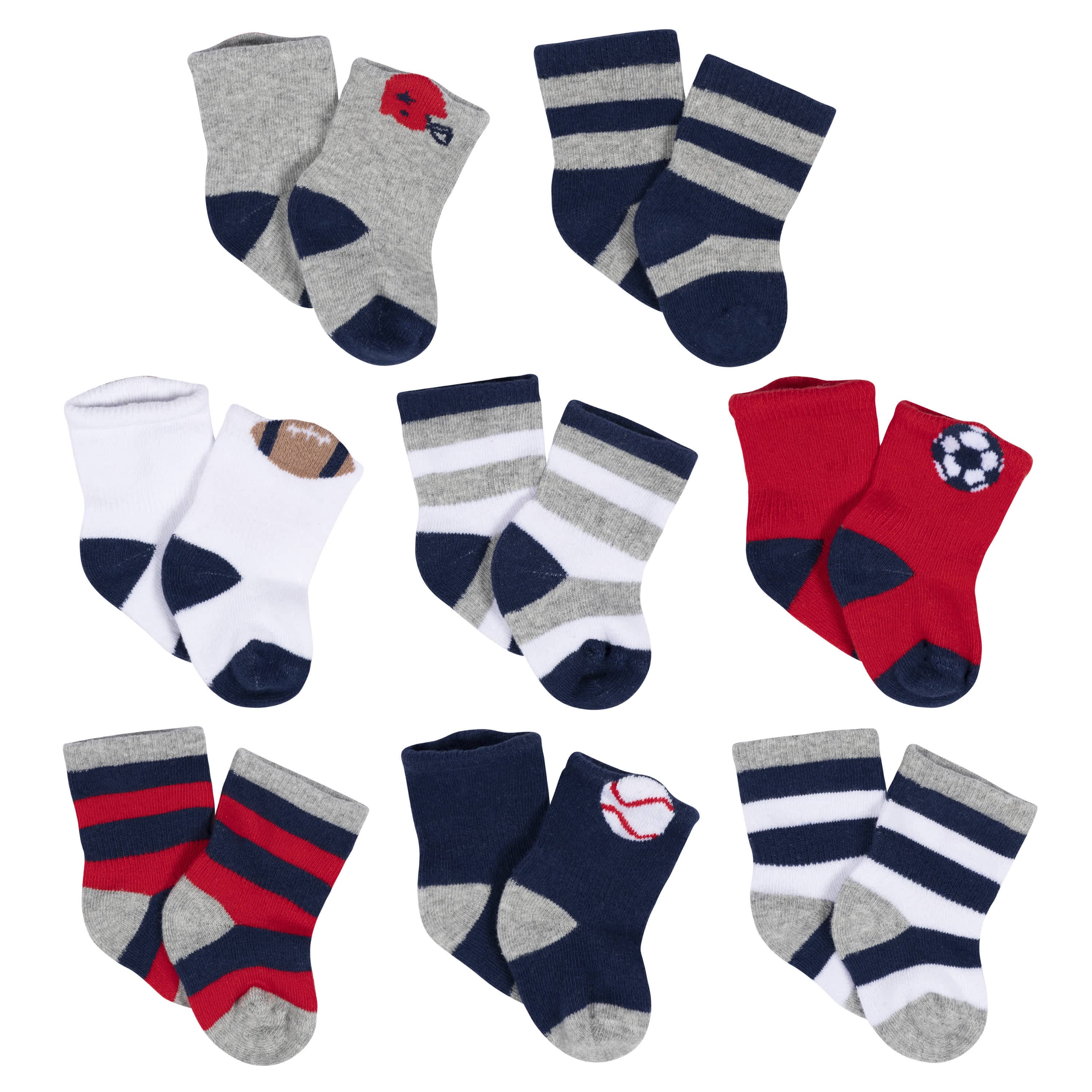 8-Pack Baby Boys All Star Jersey Wiggle Proof® Socks – Gerber Childrenswear