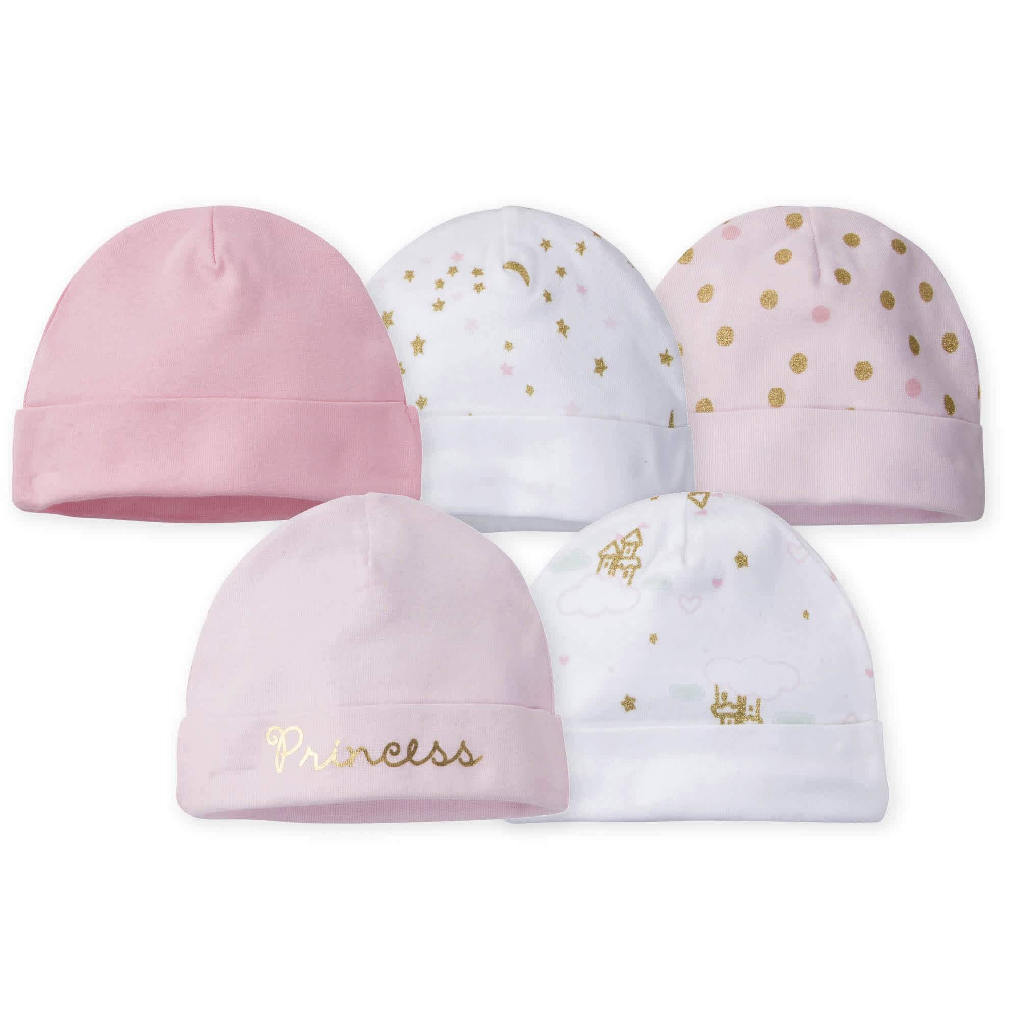 5-Pack Baby Girls Castle Caps – Gerber Childrenswear