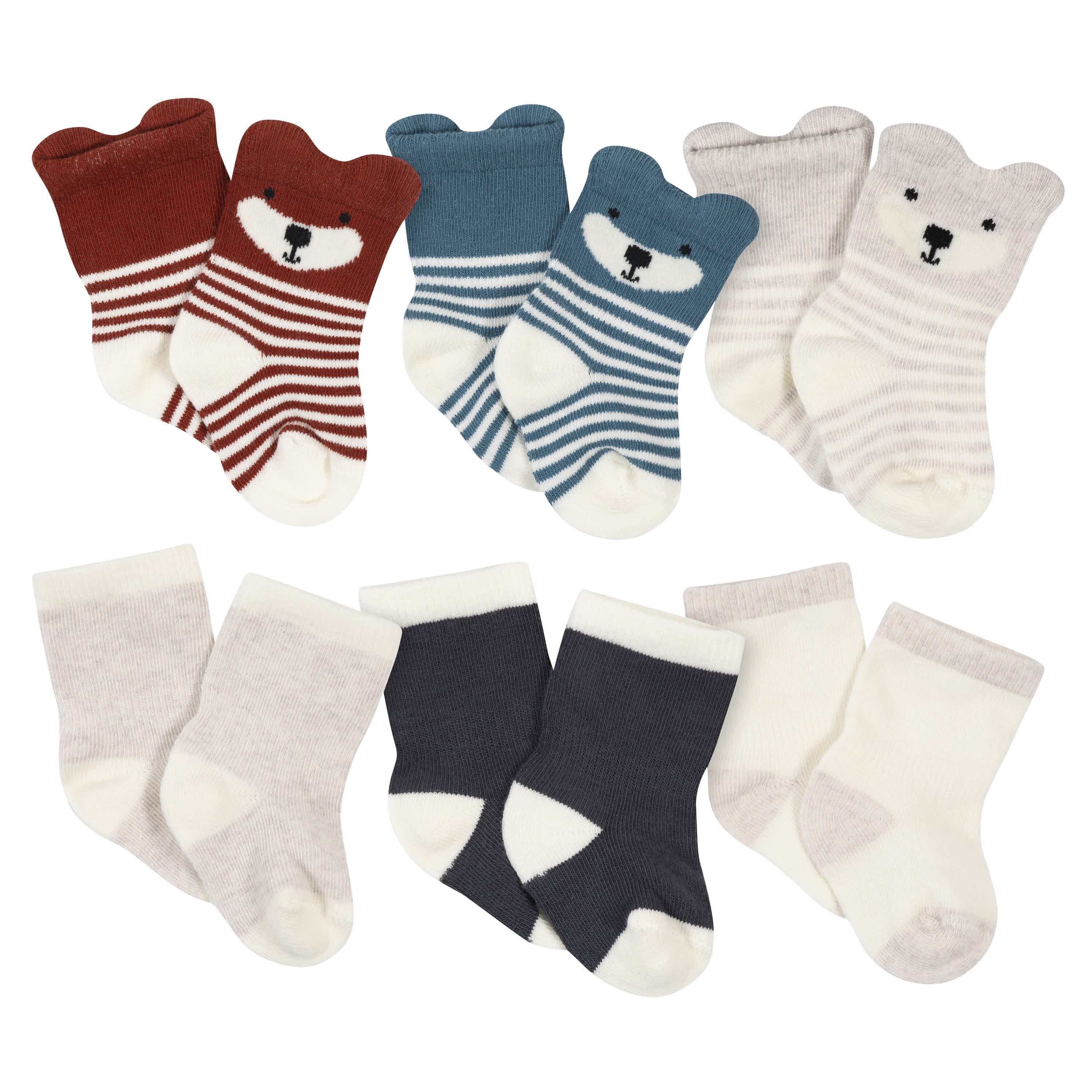 6-Pack Baby Boys Fox Wiggle Proof® Socks – Gerber Childrenswear